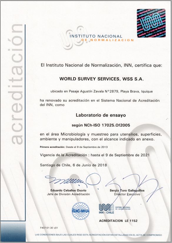 Experiencia y Acreditaciones - WSS.CL